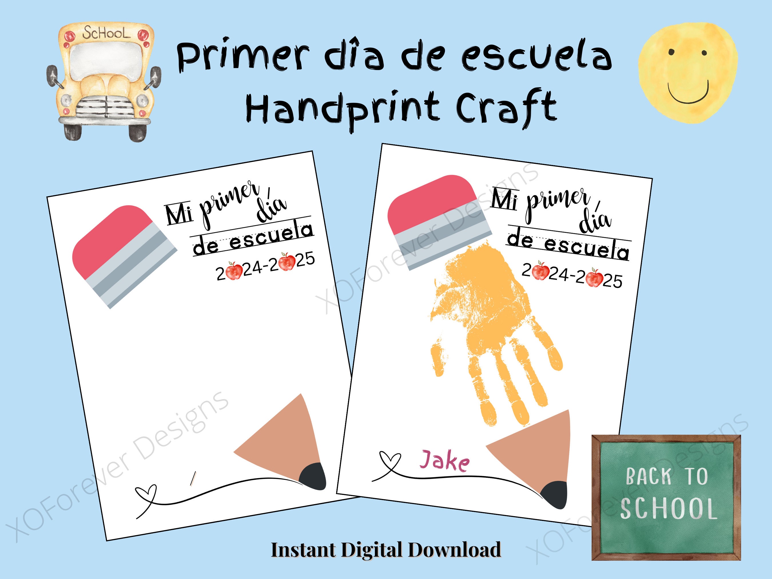 Spanish First Day of School Handprint Memory Book Teacher Resources ...