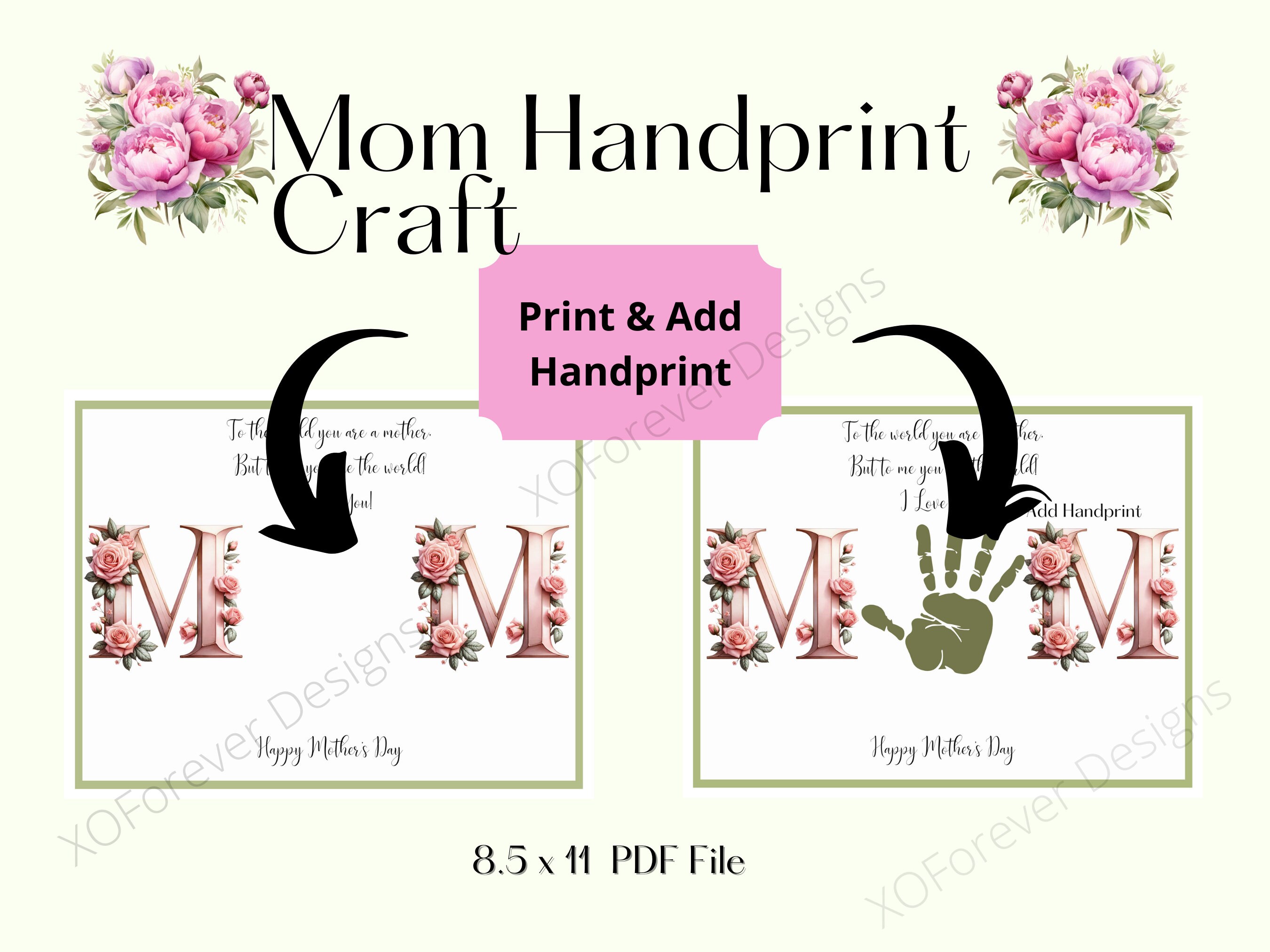 Mom Handprint Craft Mother's Day Handprint Craft Handprint Craft Kids ...