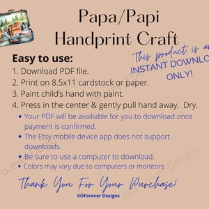 Western Papa/papi | Papa/papi Handprint Craft | Feliz Dia Del Padre ...