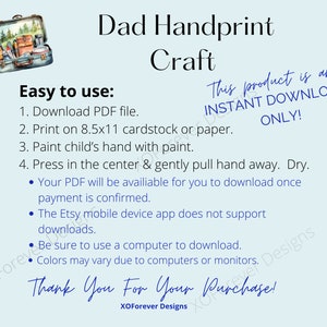 Happy Father's Day | Father's Day Handprint Craft | Father's Day Poem ...