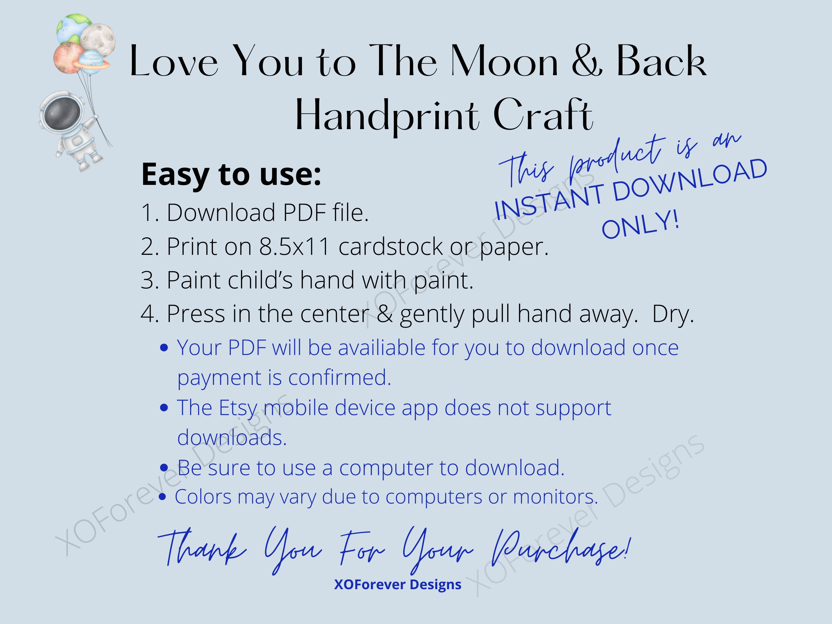 Love You to the Moon Handprint Craft Rocket Handprint Handprint ...