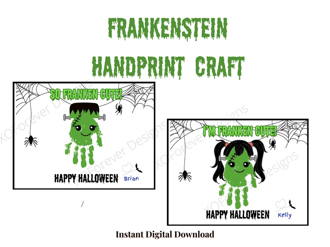 Frankenstein Handprint | Halloween Handprint |fall Art Craft ...