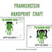 Frankenstein Handprint | Halloween Handprint |fall Art Craft ...