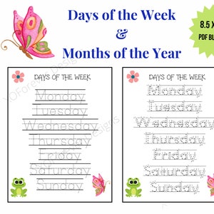 Educational Busy Book | Days of the Week Worksheets | Months of the ...