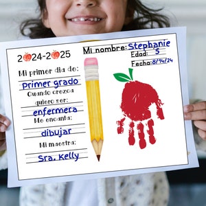 Spanish First Day of School Handprint | Memory Book | Teacher Resources ...