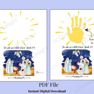Nativity Handprint | Nativity Scene | Christmas Handprint | | Preschool ...