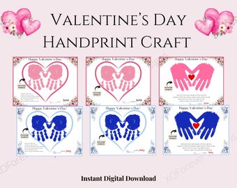 Valentines Day Hand Art | Valentine Craft | Valentine Handprint Craft ...