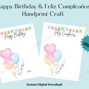 Birthday Handprint | Handprint Craft | Handprint Keepsake | Handprint ...