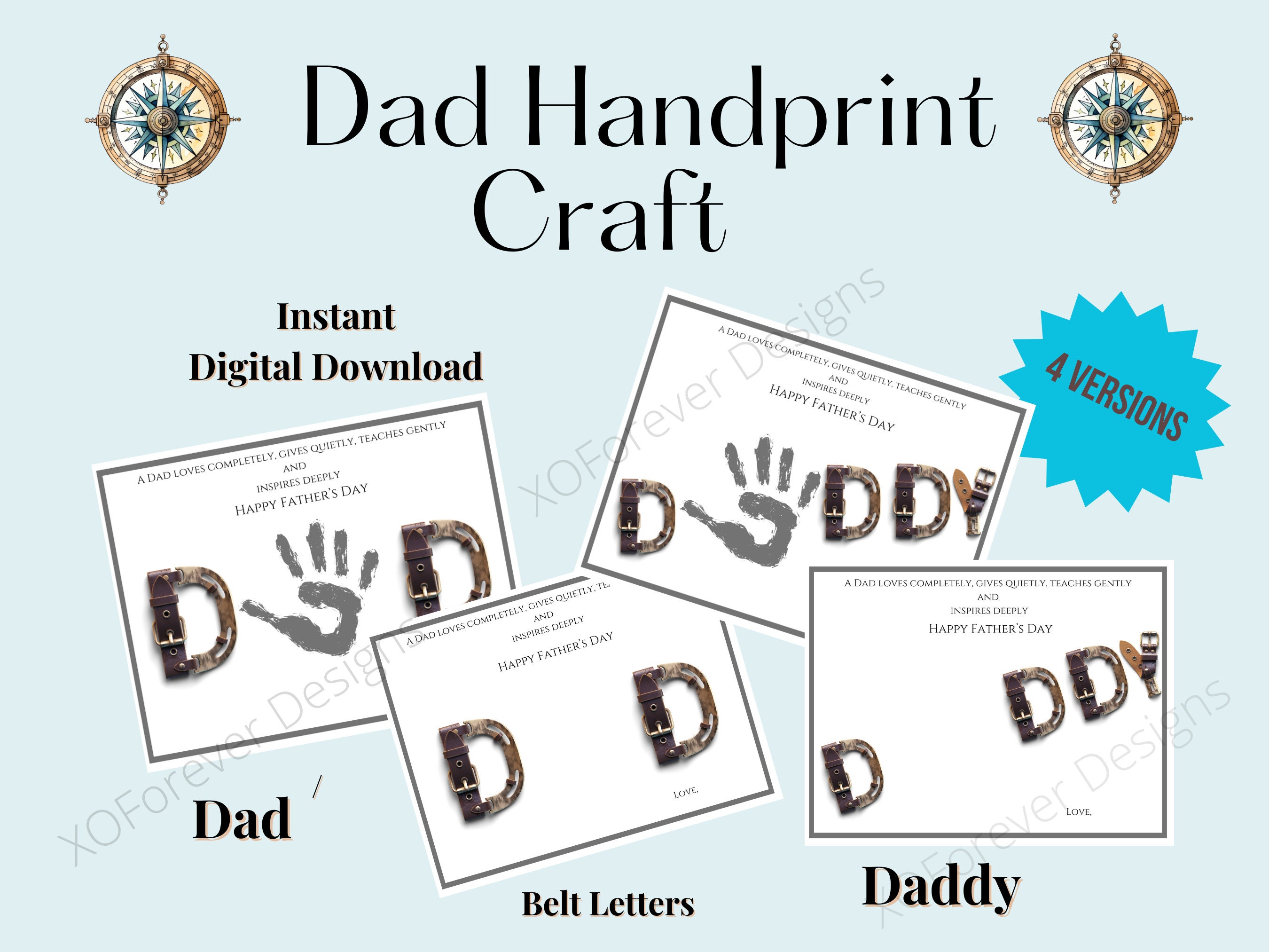 Happy Father's Day | Father's Day Handprint Craft | Father's Day Poem ...