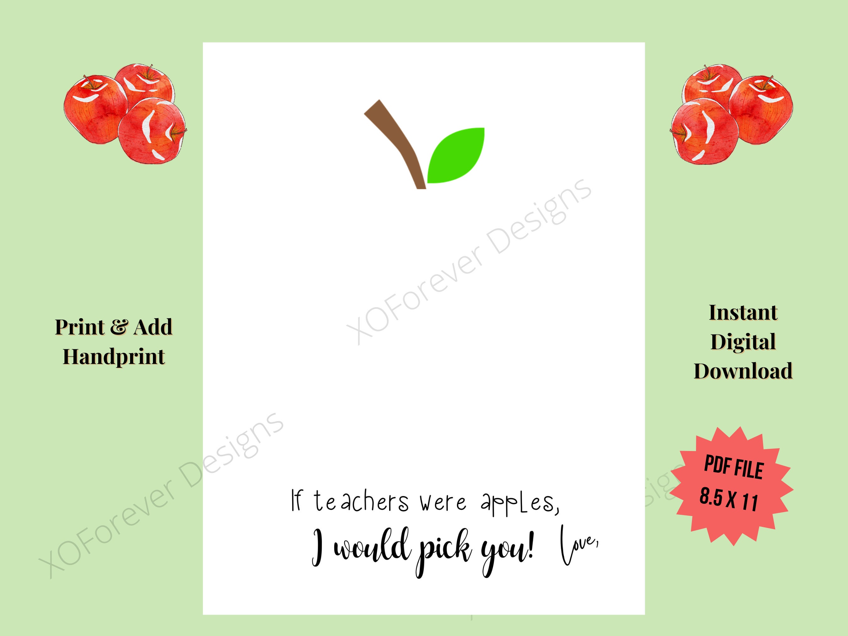 Teacher Appreciation Week Printable Handprint Art Handprint Art for ...