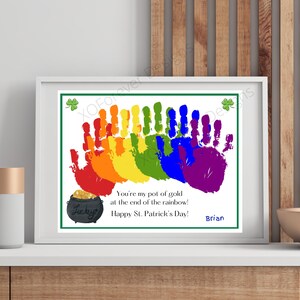 St Patrick Handprint | Rainbow Handprint | Preschool Activity ...