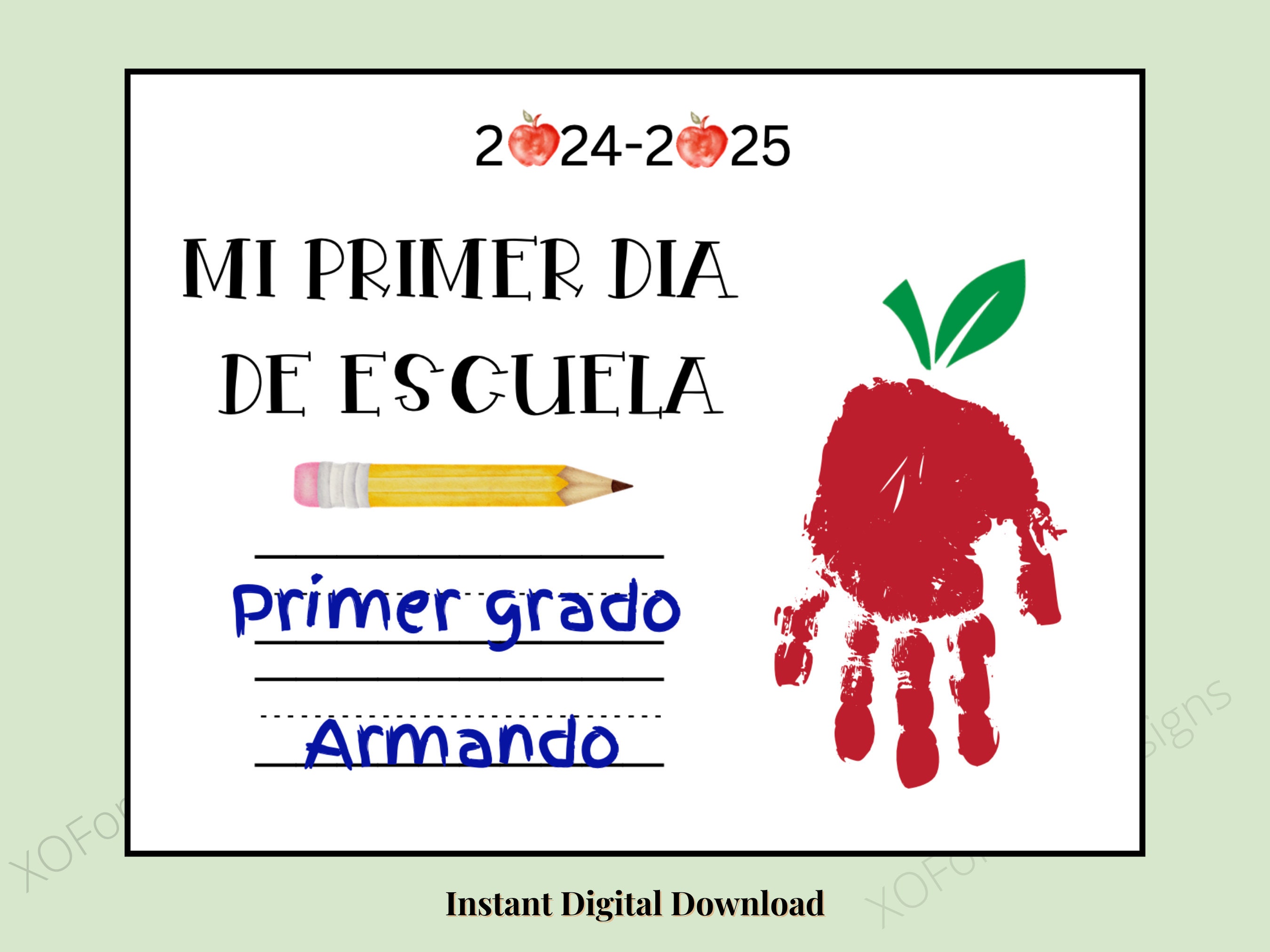 Spanish First Day of School Handprint | Memory Book | Teacher Resources ...