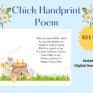 Chick Handprint Craft | Easter Handprint Craft | Handprint Craft | Kids ...