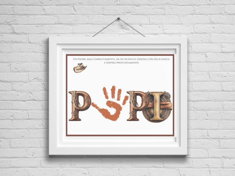 Western Papa/papi | Papa/papi Handprint Craft | Feliz Dia Del Padre ...