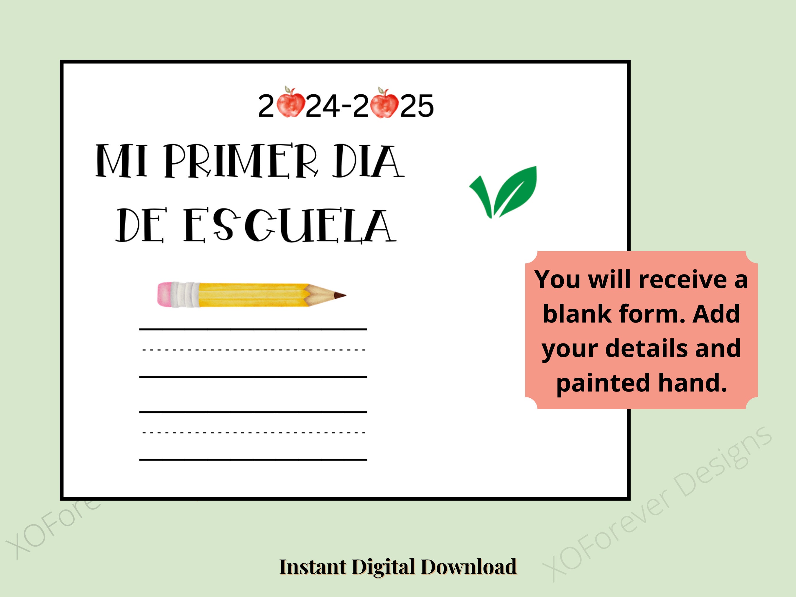 Spanish First Day of School Handprint | Memory Book | Teacher Resources ...