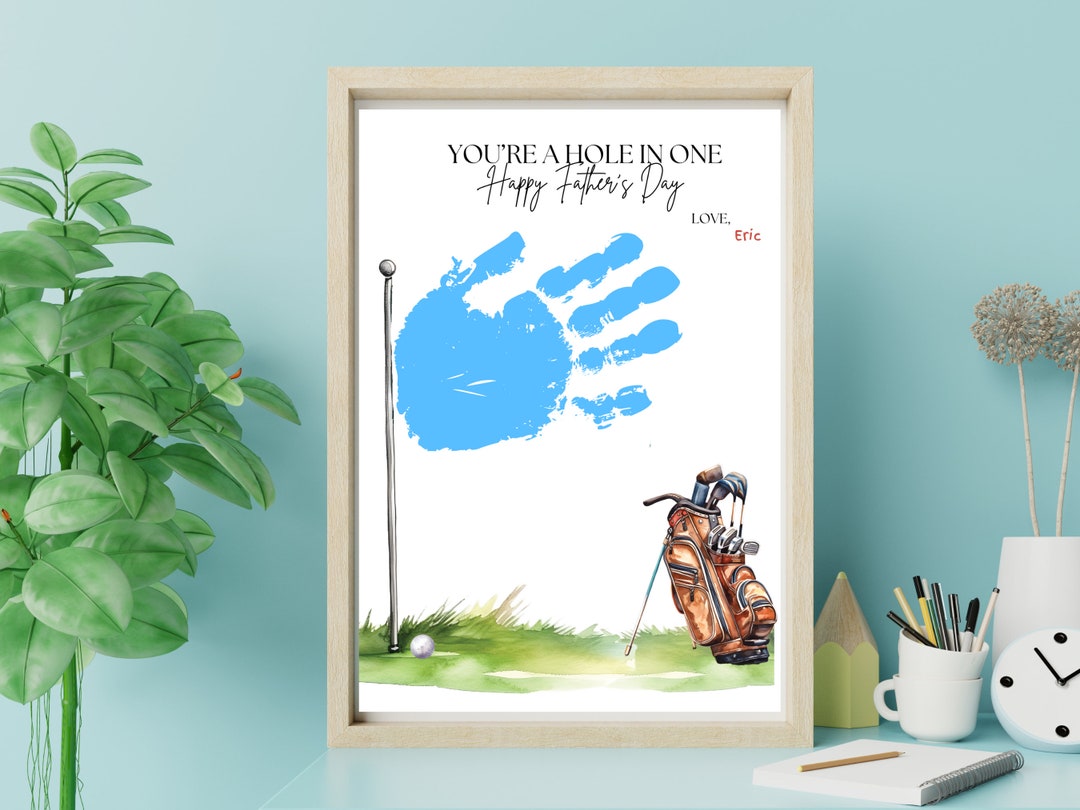 Fathers Day Handprint Golf | Father's Day Golf Gift | Father's Day ...