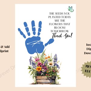 Teacher Appreciation Week Printable Handprint Art | Teachers the Plant ...