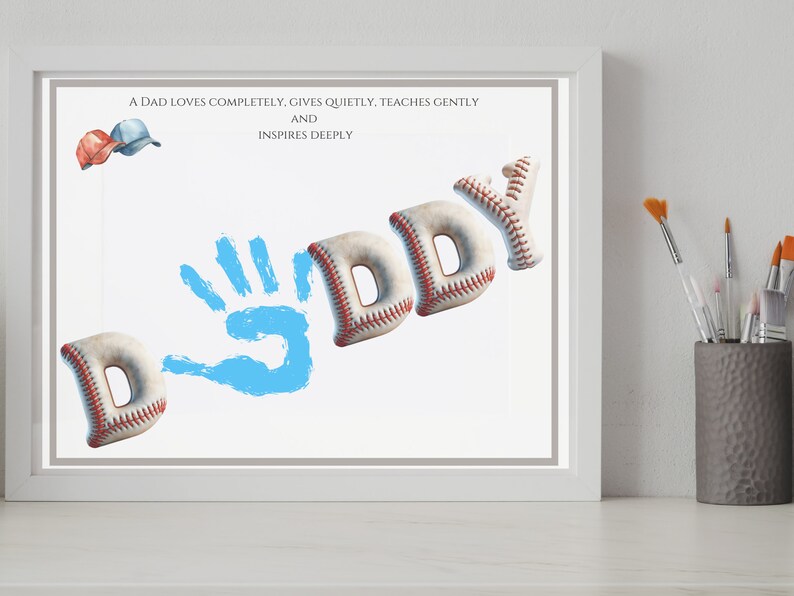 Baseball Father's Day | Father's Day Handprint Craft | Father's Day ...