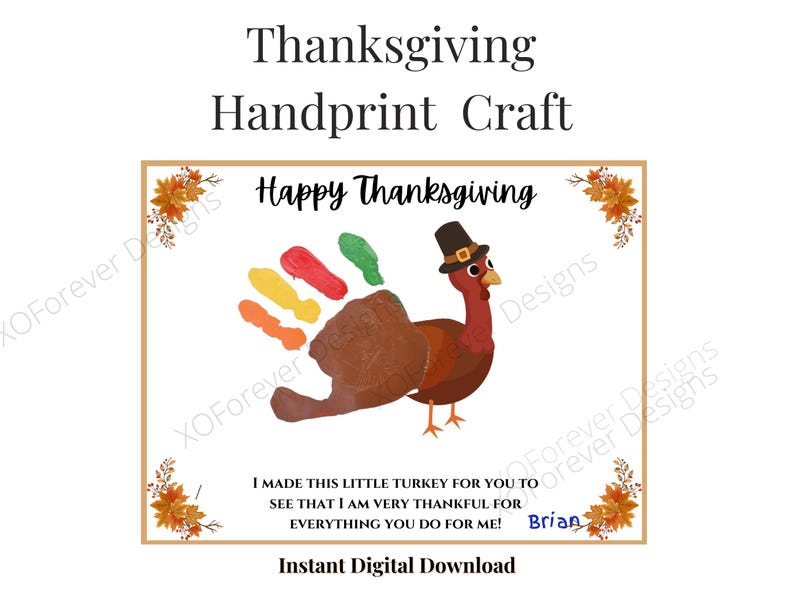 Thanksgiving Handprint | Turkey Handprint |fall Art Craft | Preschool ...