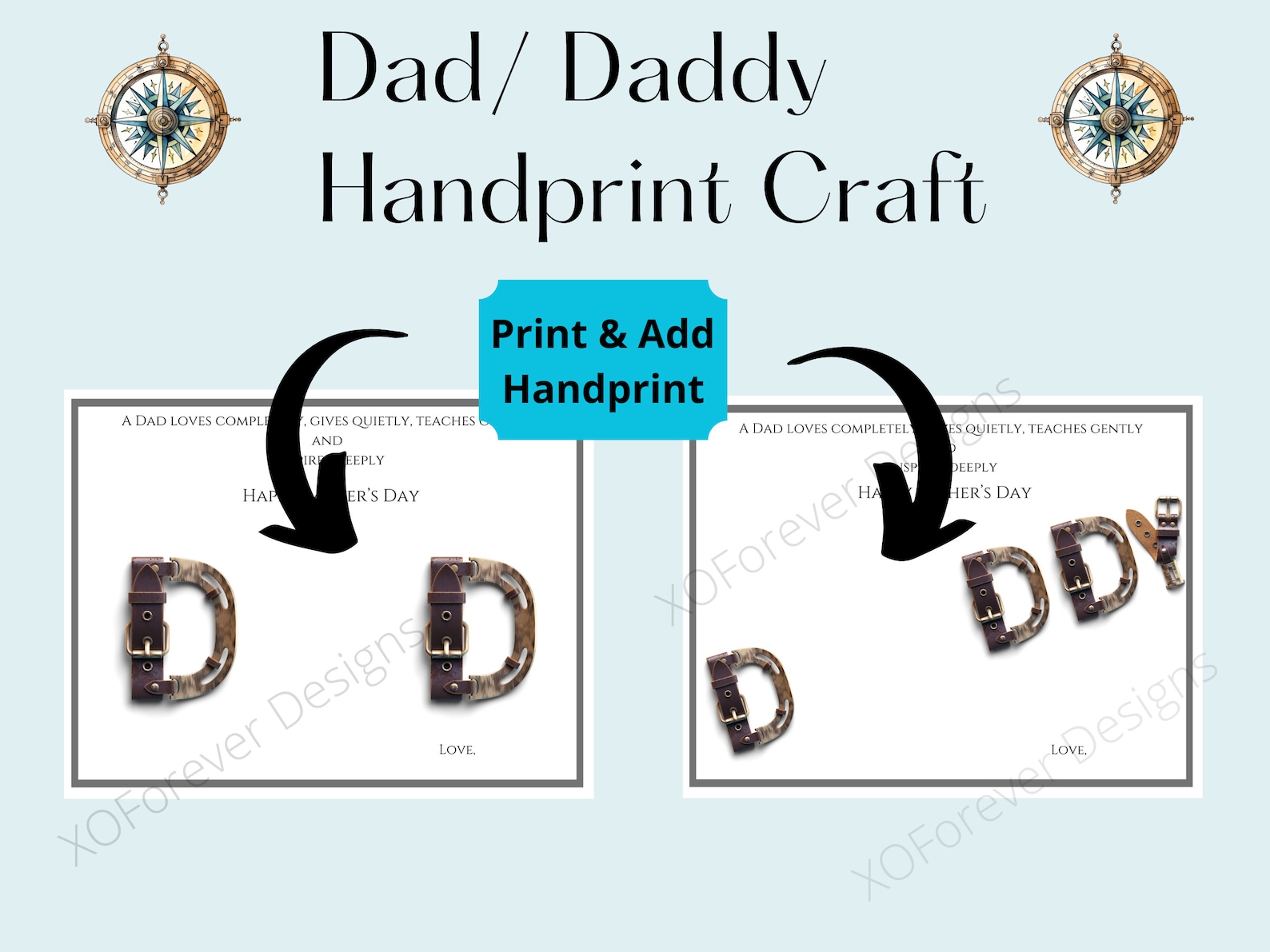 Happy Father's Day | Father's Day Handprint Craft | Father's Day Poem ...