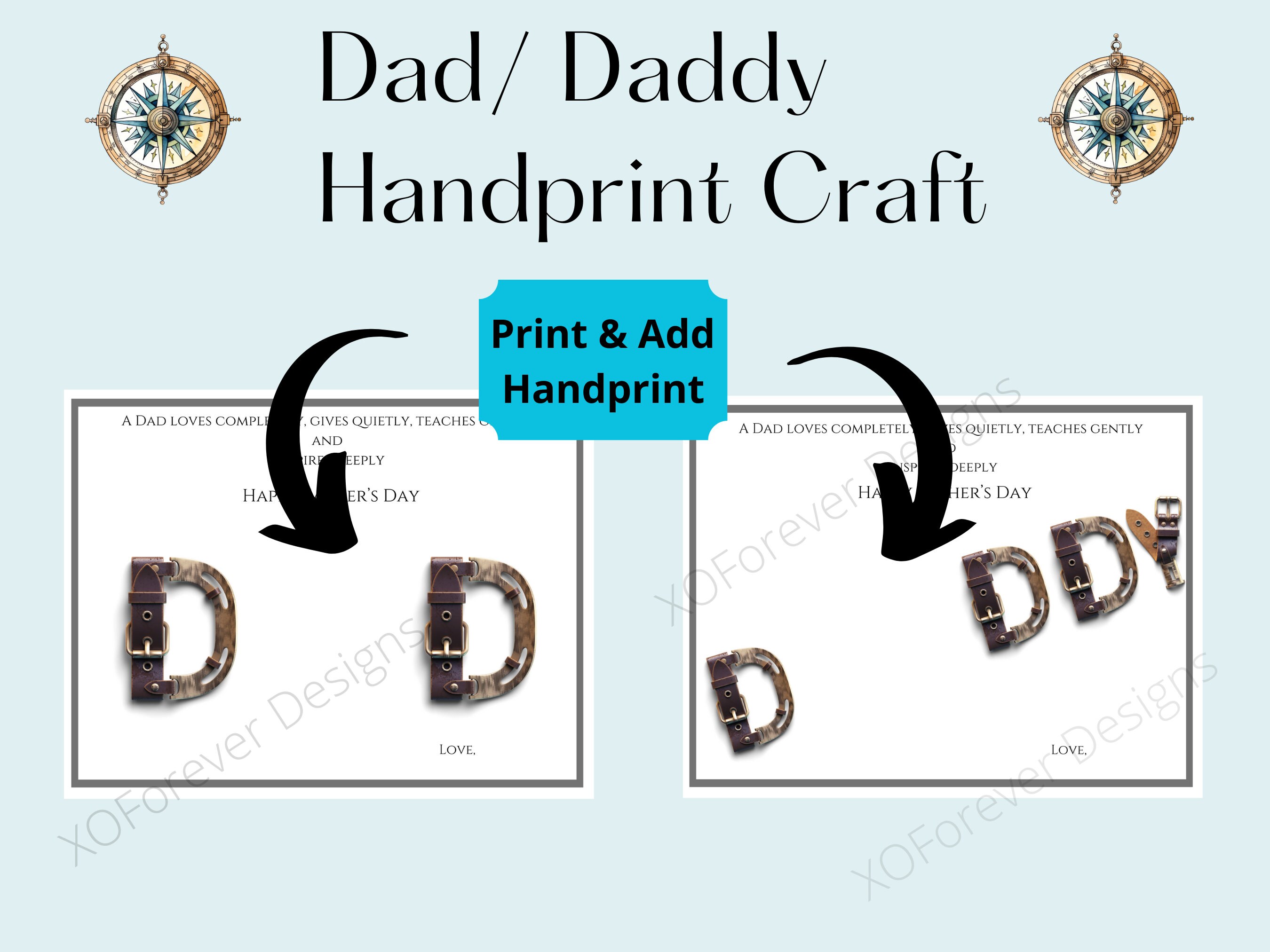 Happy Father's Day | Father's Day Handprint Craft | Father's Day Poem ...