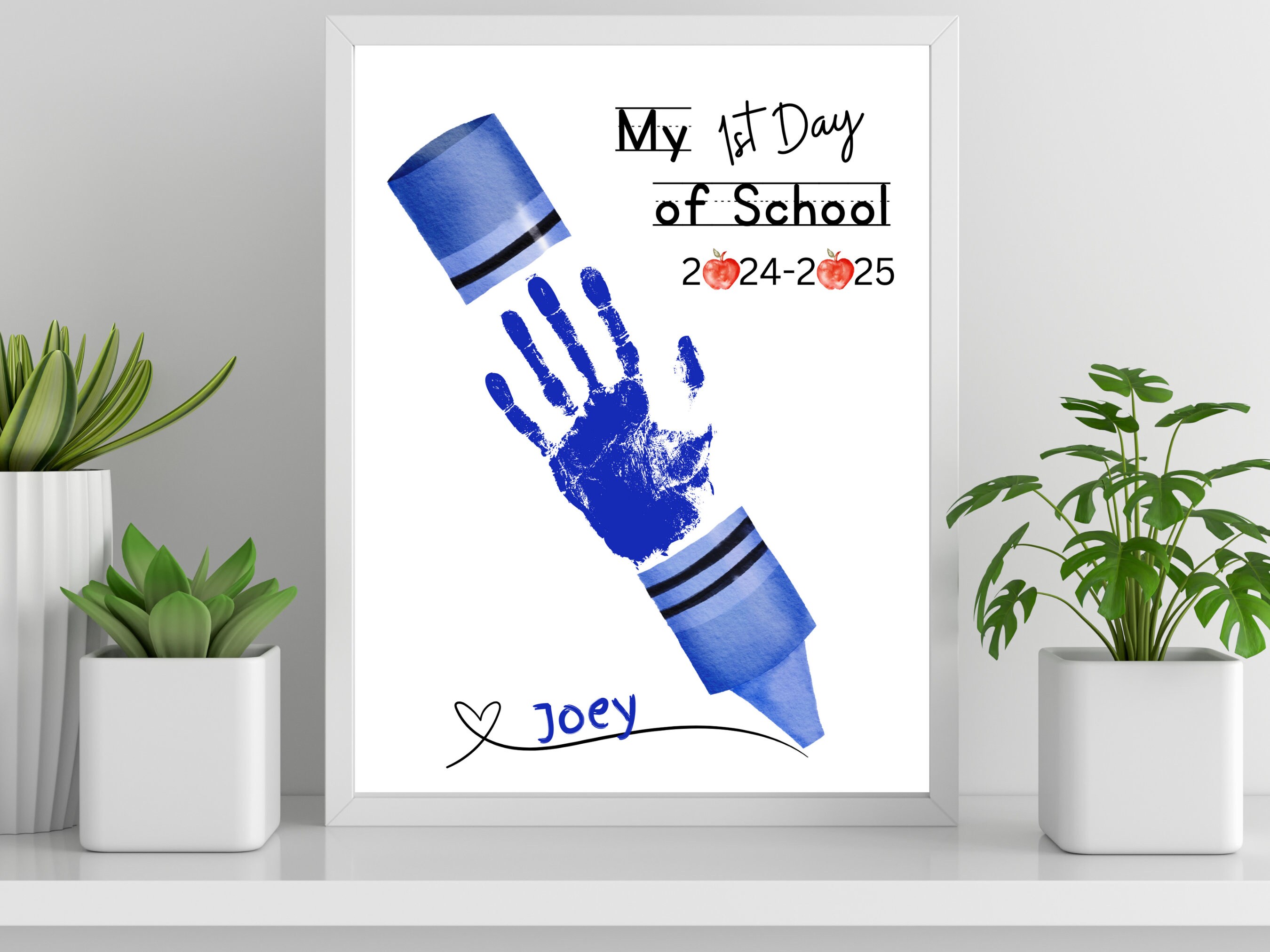First Day of School Handprint Art Memory Book Teacher Resources Hello ...