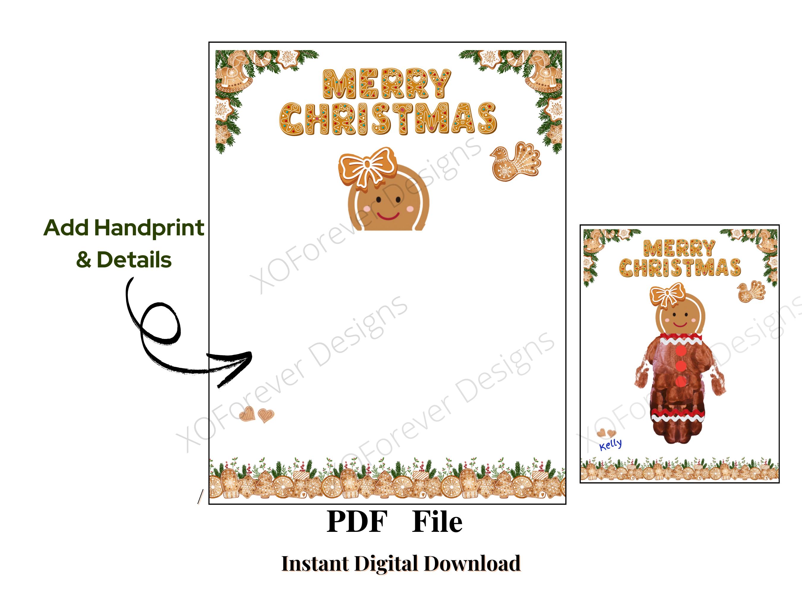 Gingerbread Handprint | Christmas Handprint | Gingerbread Craft ...