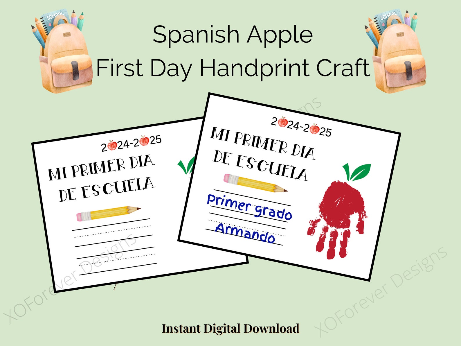 Spanish First Day of School Handprint | Memory Book | Teacher Resources ...