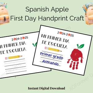 Spanish First Day of School Handprint | Memory Book | Teacher Resources ...