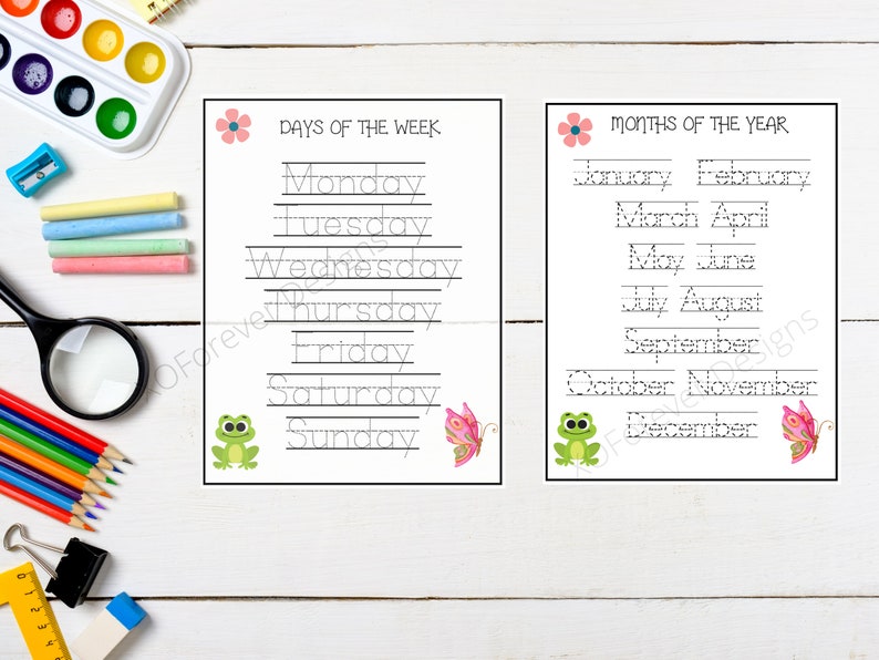Educational Busy Book | Days of the Week Worksheets | Months of the ...