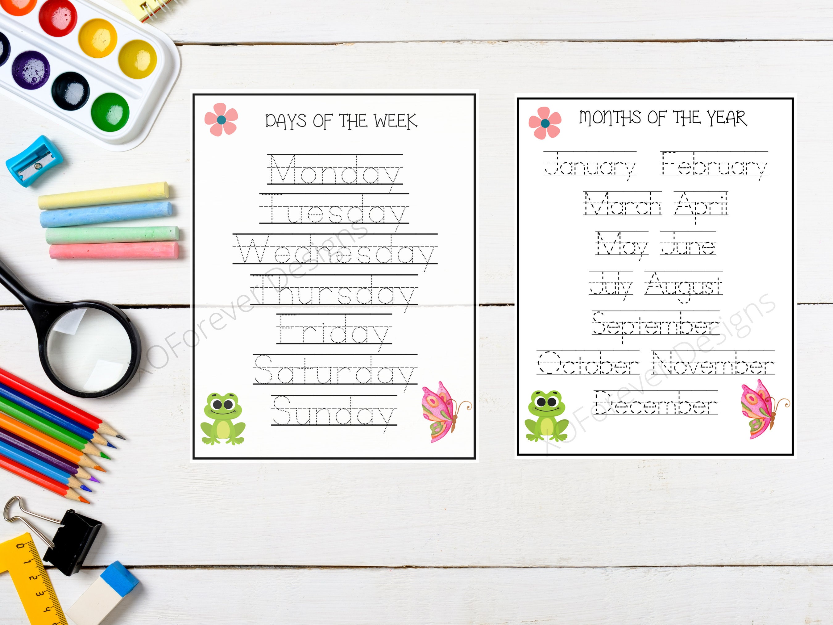 Educational Busy Book Days of the Week Worksheets Months of the Year ...