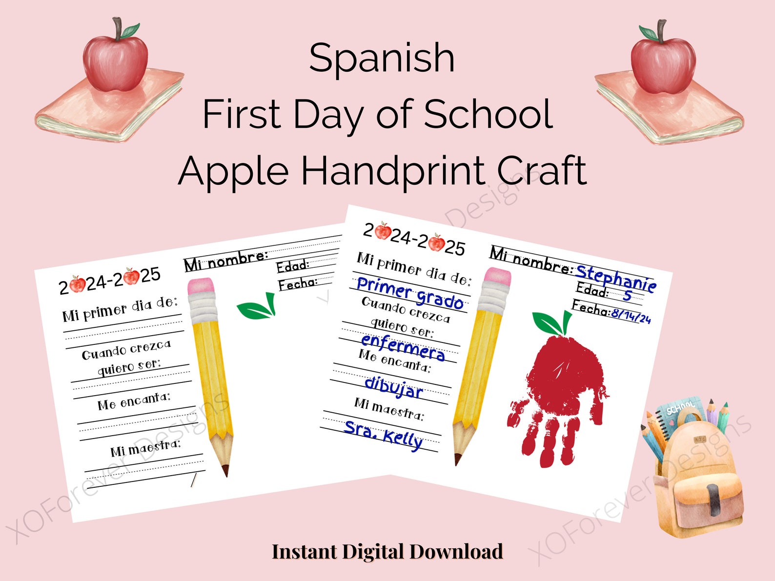 Spanish First Day of School Handprint | Memory Book | Teacher Resources ...