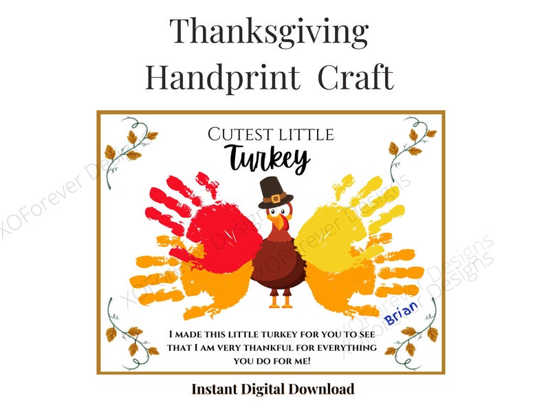 Thanksgiving Handprint | Turkey Handprint |fall Art Craft | Preschool ...