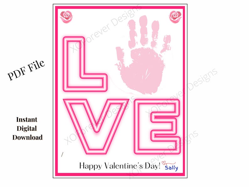 Valentines Day Hand Art | Valentine Craft | Valentine Handprint Craft ...