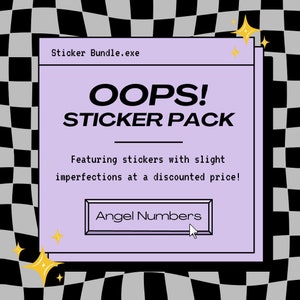 Angel Numbers Oops Sticker Pack - Etsy
