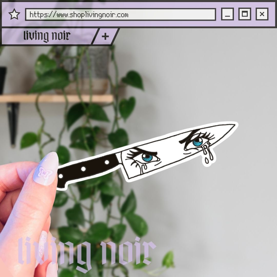 Crying Eyes Knife Sticker Crying Eyes Vinyl Sticker Knife Vinyl Sticker ...