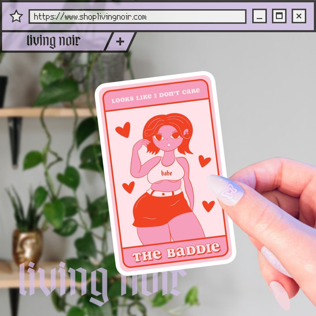 The Baddie Tarot Card Sticker, Baddie Sticker, Girl Boss Sticker ...