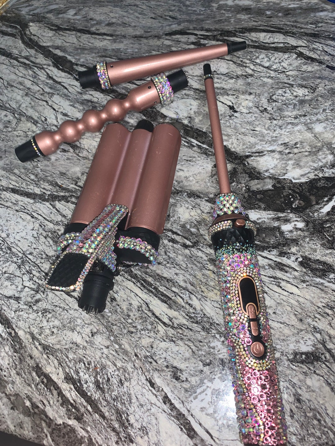 Rhinestone Curling Wand, Fancy Hair Accessories, Bling Bling Crimper ...