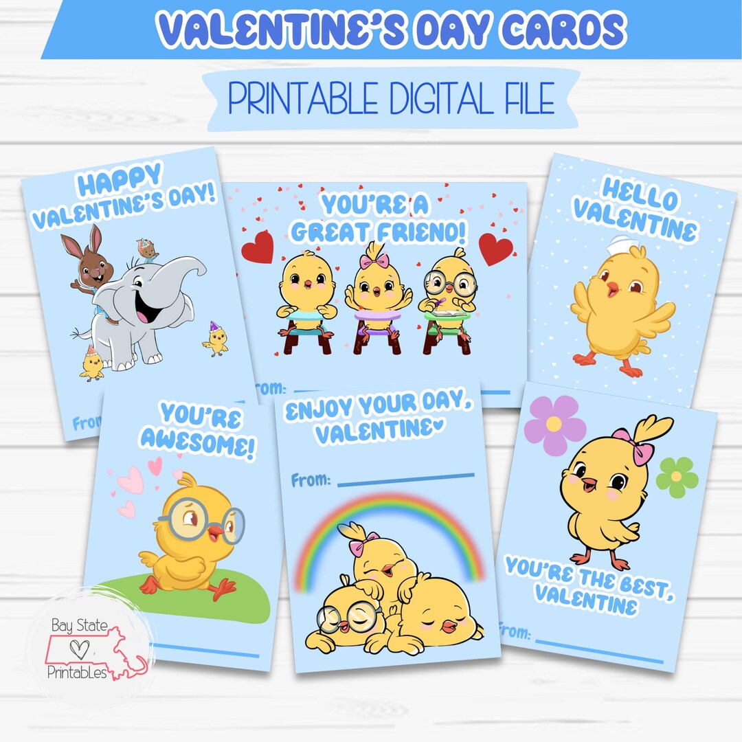 Canticos Valentine's Day Cards, School Valentine Cards, PDF Digital ...