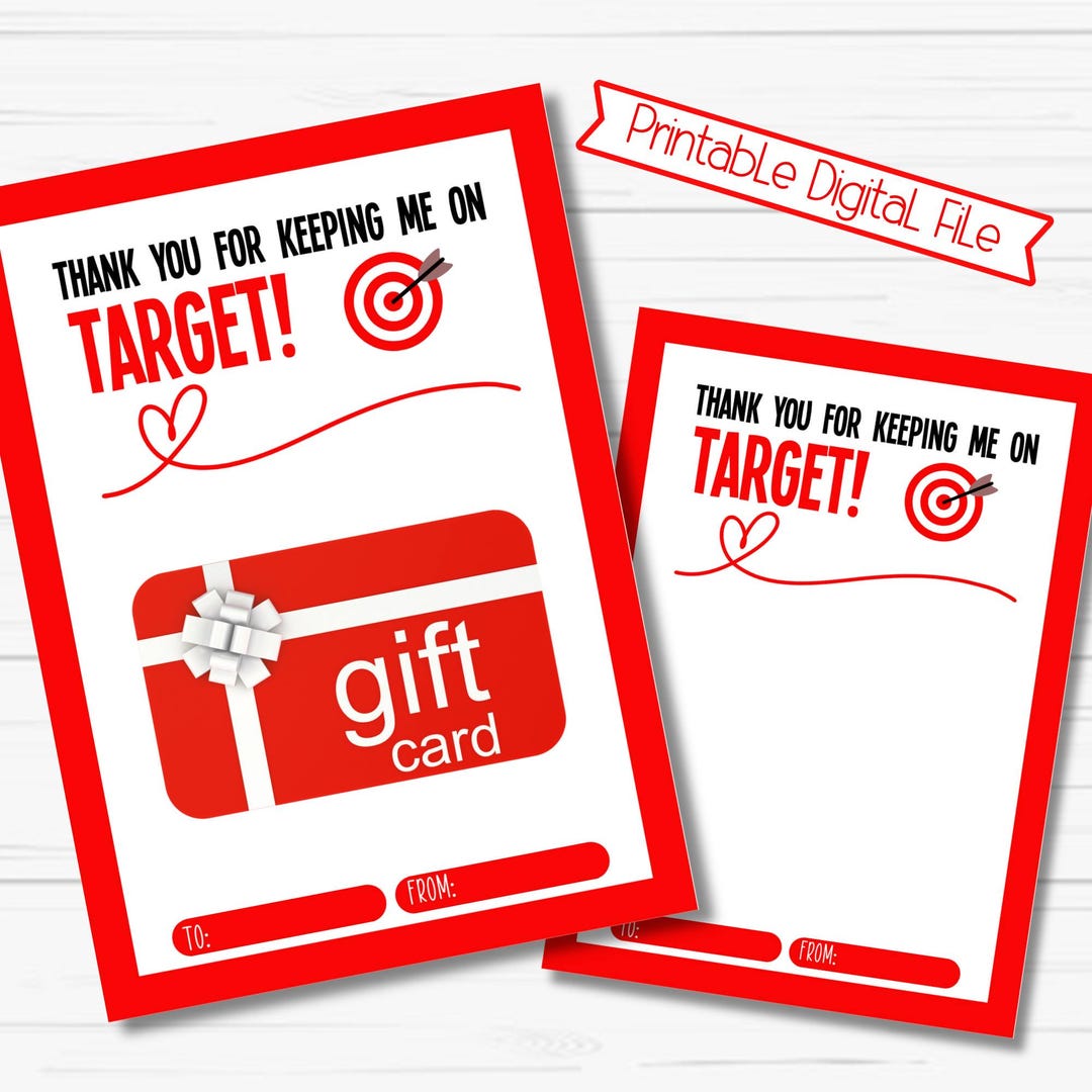 Thank You Target Gift Card Holder, PDF Digital Download - Etsy