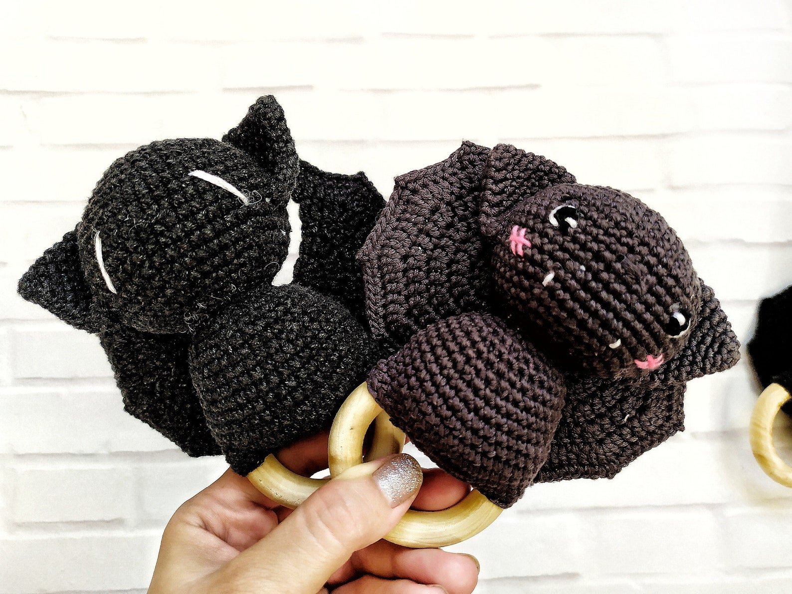 Bat Rattle PATTERN Crochet Baby Toy Pattern Newborn Wooden Toy - Etsy