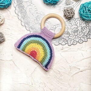 Crochet Rainbow Rattle PATTERN Crochet Baby Toys New Baby Toy Sensory ...