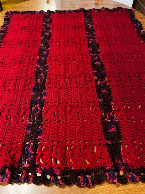 Lap Robe Royal Gem Tones and Cranberry Throw Lap Robe - Etsy