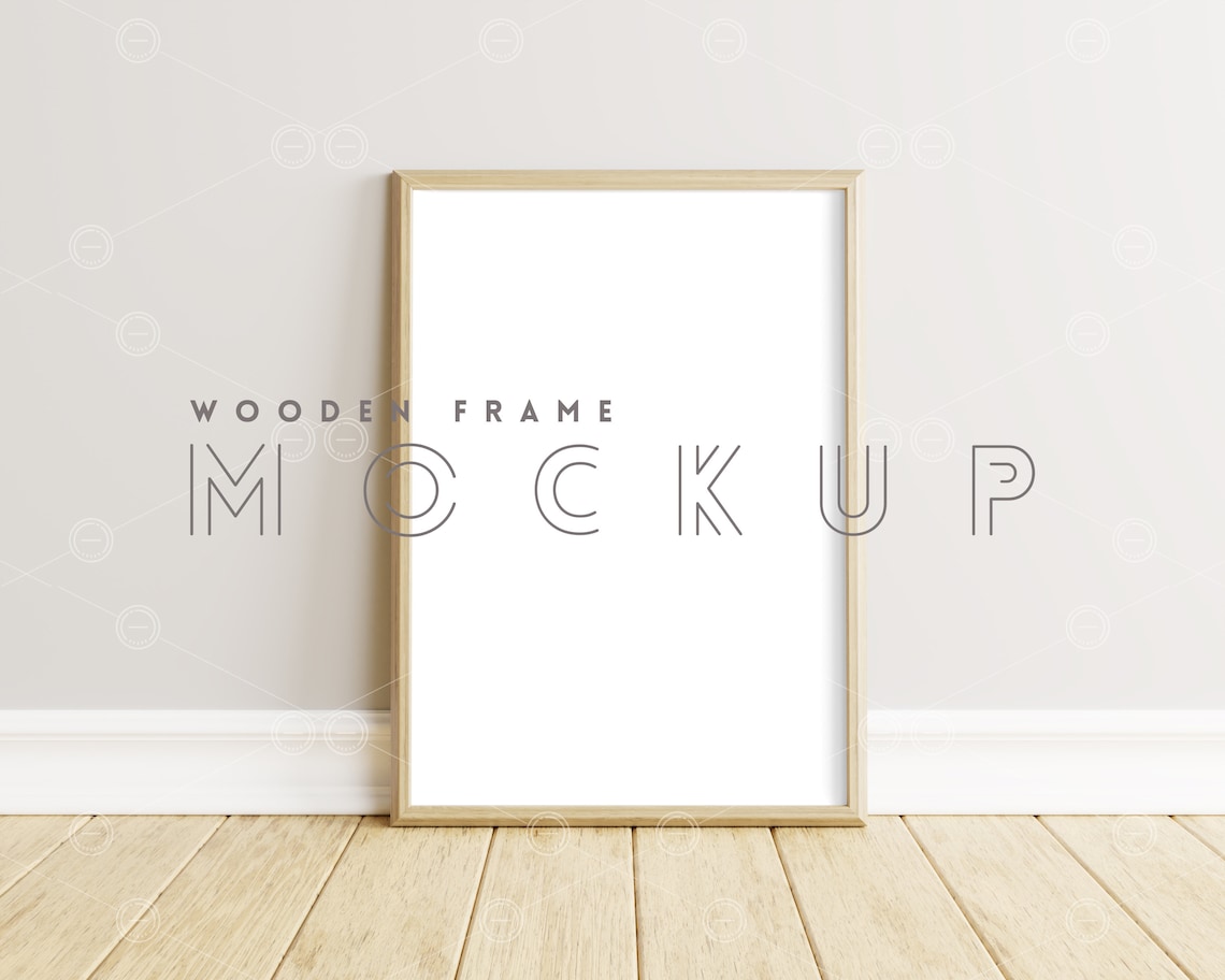 A4 Wooden Frame Floor Mockup / Modern Digital Mockup/minimal - Etsy
