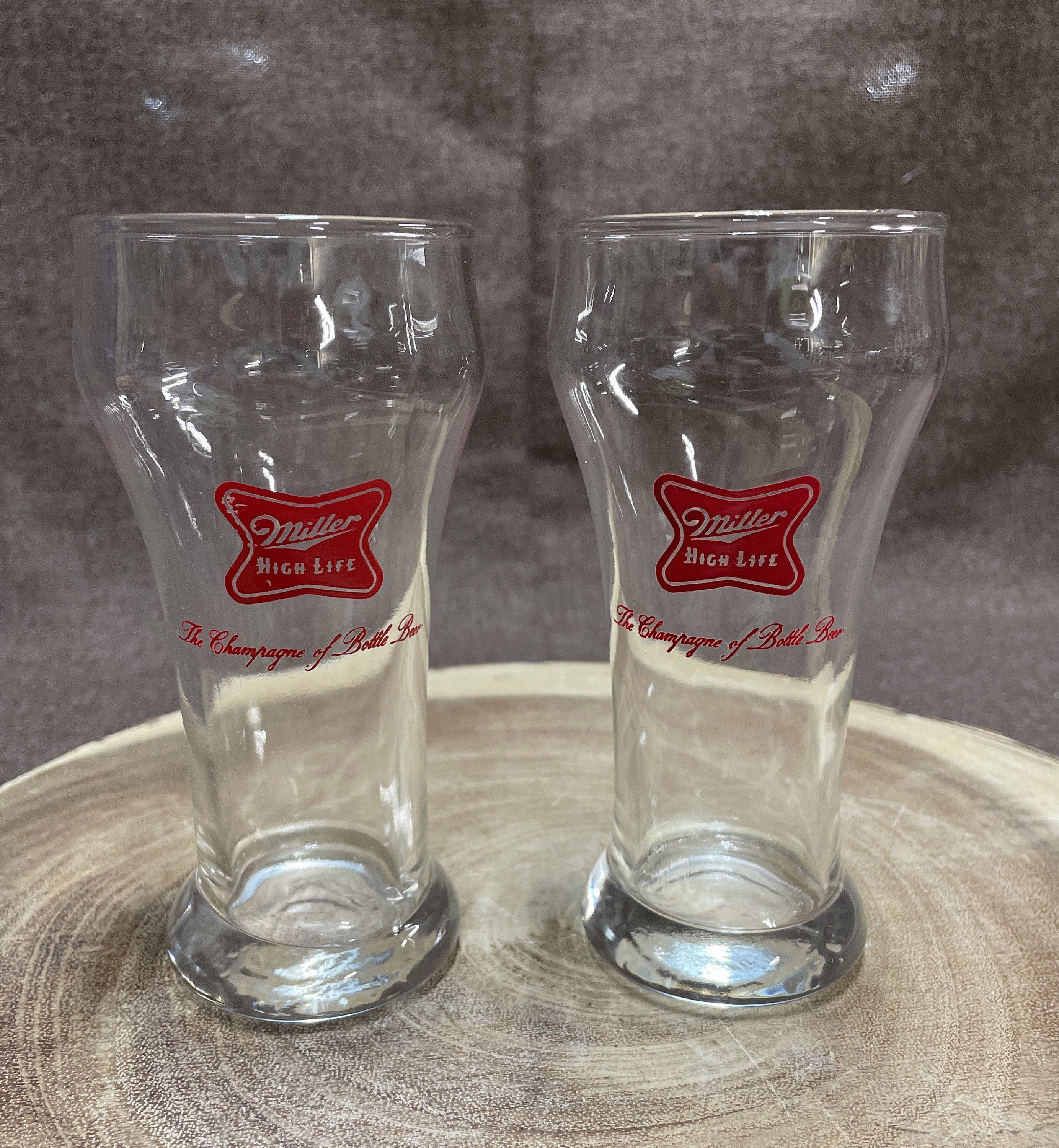 Vintage miller High Life Beer Glasses With Classic Logo the - Etsy