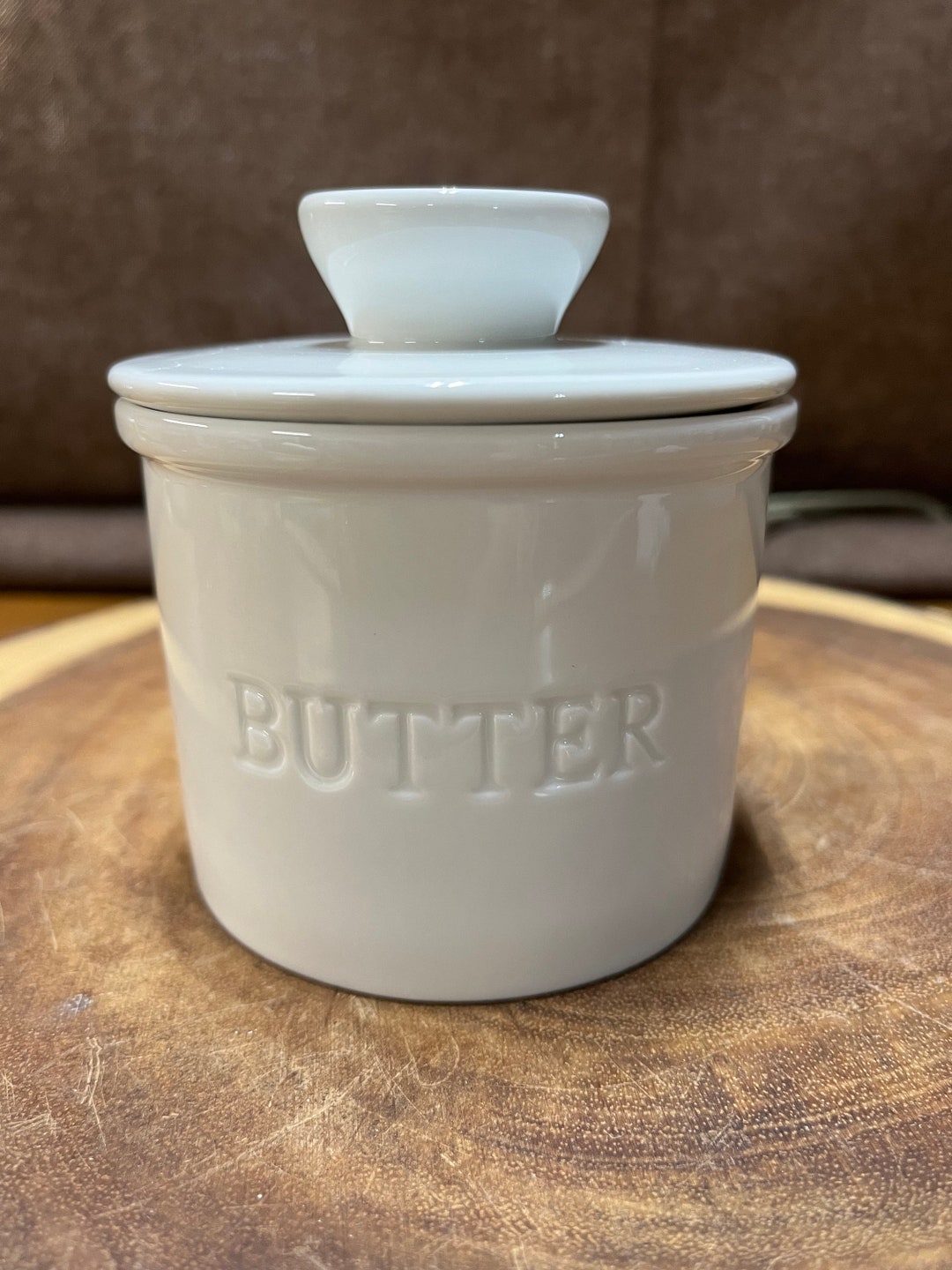 Crisp White Butter Crock/ Keeper/ Storage - Etsy