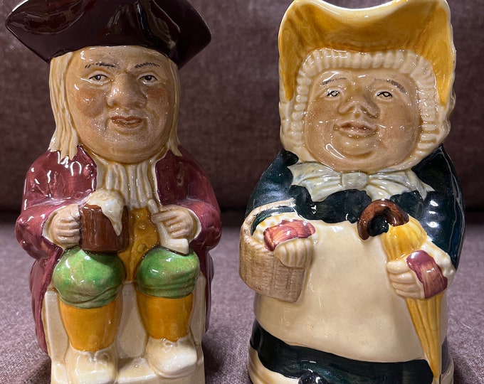 Vintage Set of toby Mugs by Wood and Sons - Etsy
