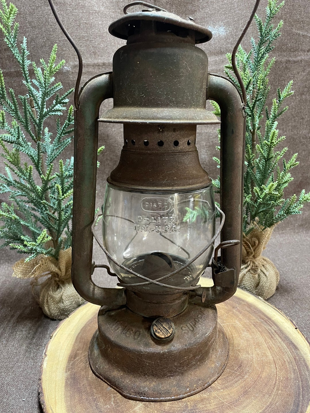 Rustic Lantern by EMBURY MFG. CO. Supreme No. 160 Lantern With Clear ...
