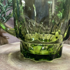 Colorful Green Glass Dimple Pitcher From the 1970s - Etsy
