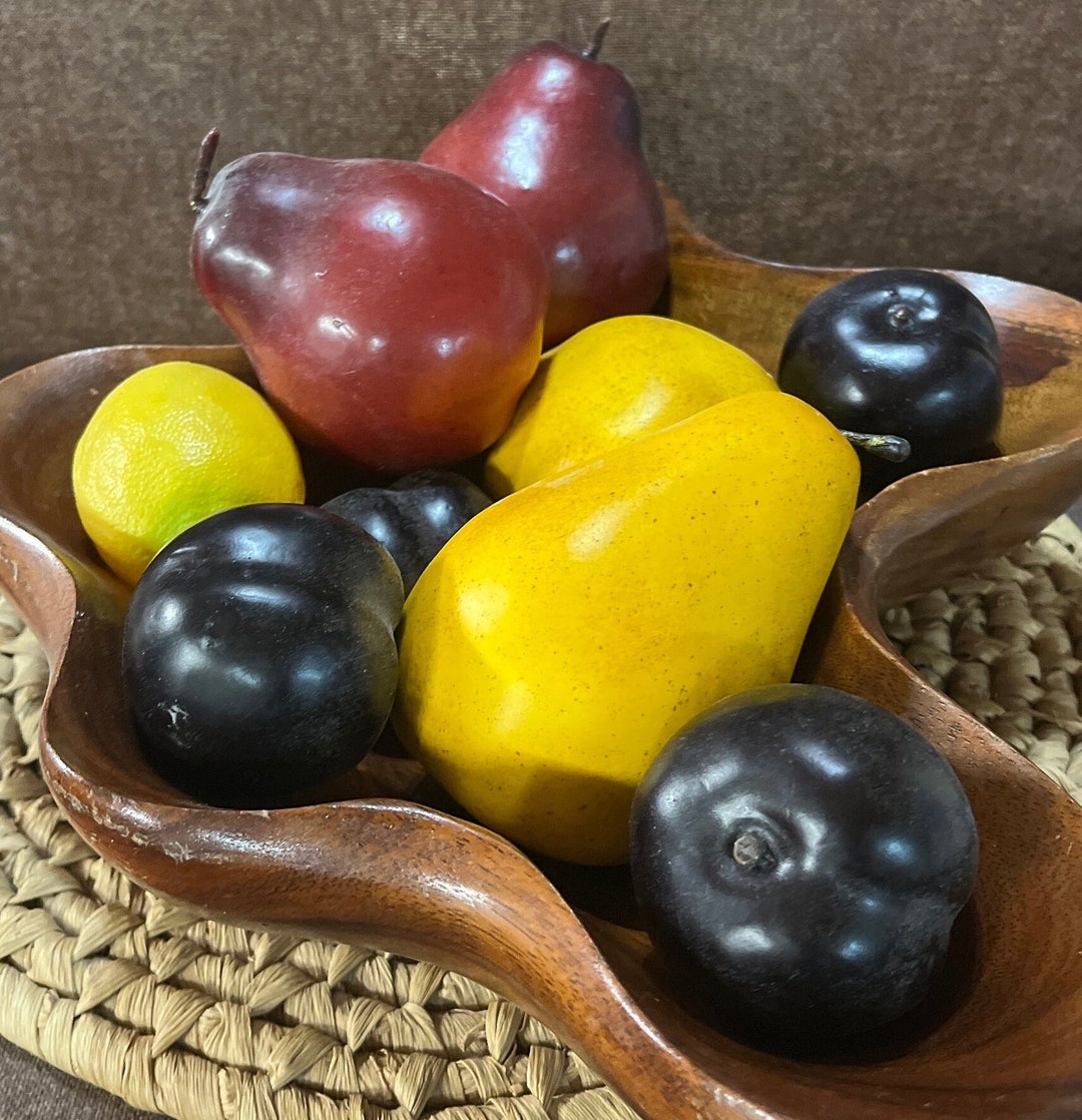 Faux Mixed Fruit Includes: Plums, Red and Yellow Pears and a Lemon. - Etsy